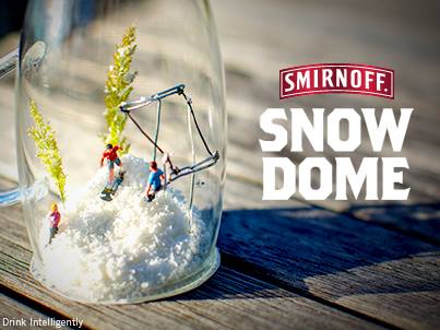 Smirnoff Snow Dome | bouchelorparty